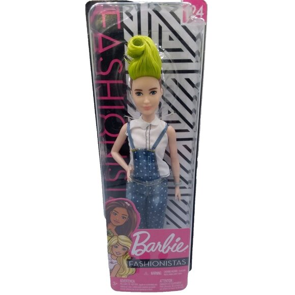 Barbie | Toys | Barbie Fashionistas Girl Doll 24 Green Mohawk Denim ...